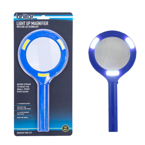 Brillar Light Up Magnifying Glass - Blue – Living Today